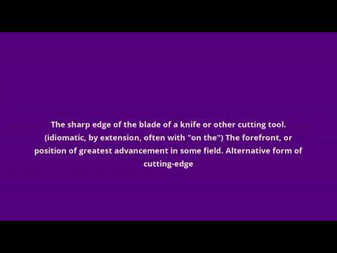 what is the meaning of cutting edge