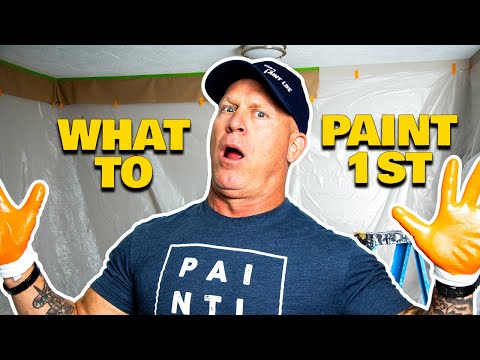 Interior Painting Tips. What To Paint First When Painting a Room. DIY walls ceilings or trim?