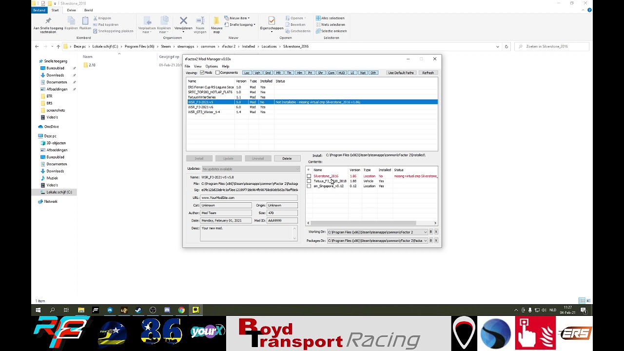Rfactor 2 Missing content how to solve