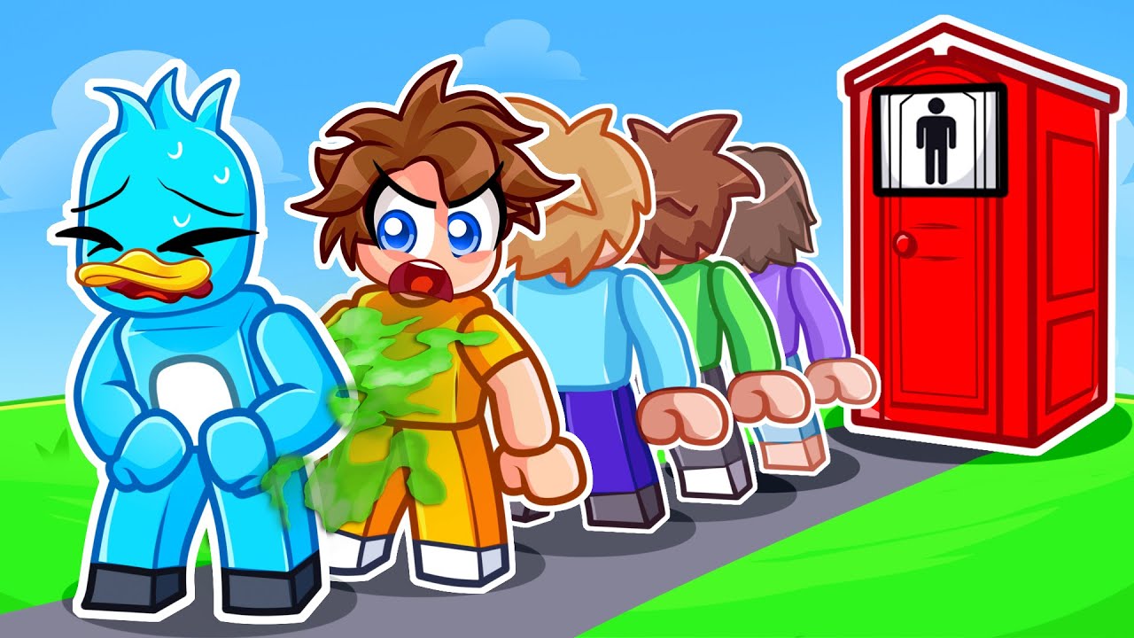 Roblox, But Don’t POOP YOUR PANTS in BATHROOM LINE Simulator!