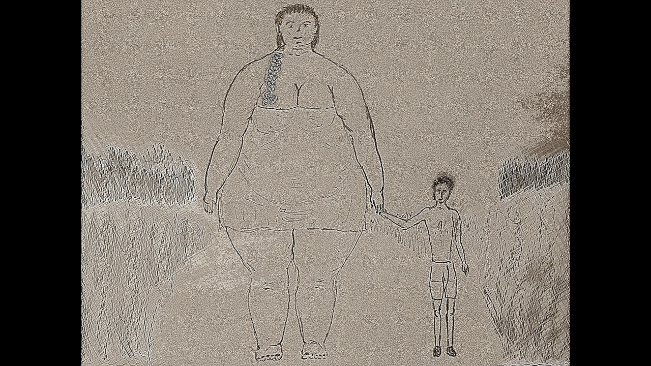 SSBBW mini giantess drawing prewiew