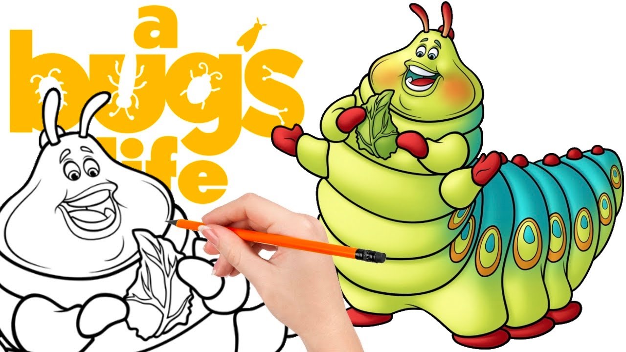 How to draw - Heimlich will be a beautiful butterfly someday - A Bug's Life