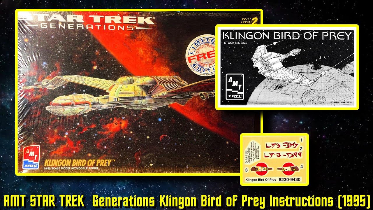 AMT/ERTL Star Trek Generations Klingon Bird of Prey Instructions (1995)