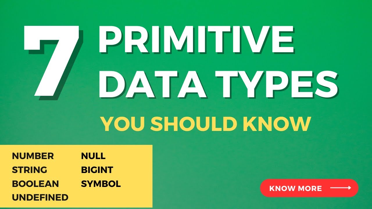 #4 Primitive Data Types in JavaScript | Web Development | Latest JavaScript Tutorial | SEM