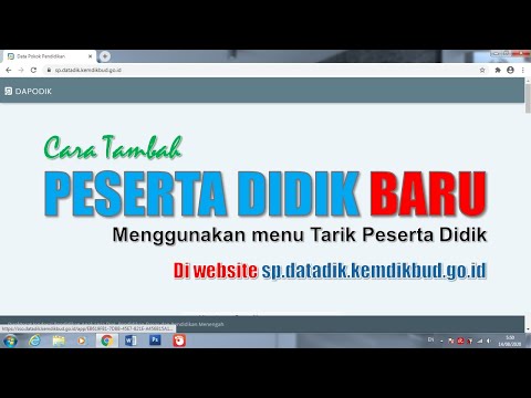 Cara Tarik Peserta Didik Baru Melalui Website sp.datadik.kemdikbud.go.id