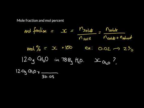 Week 3 - 13. Mole fractions and mole percentages