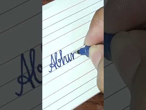 Abhinaya - Beautiful name in Cursive writing | Cursive writing for beginners | #shorts