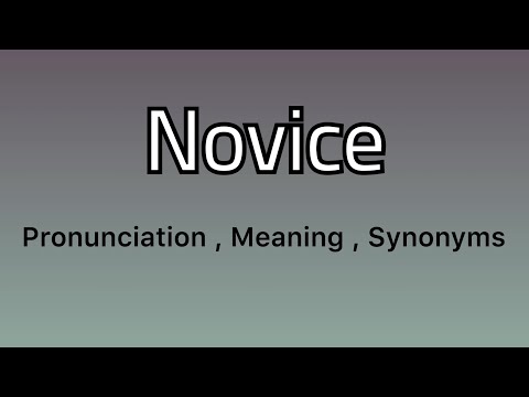 Novice meaning - Novice examples - Novice synonyms