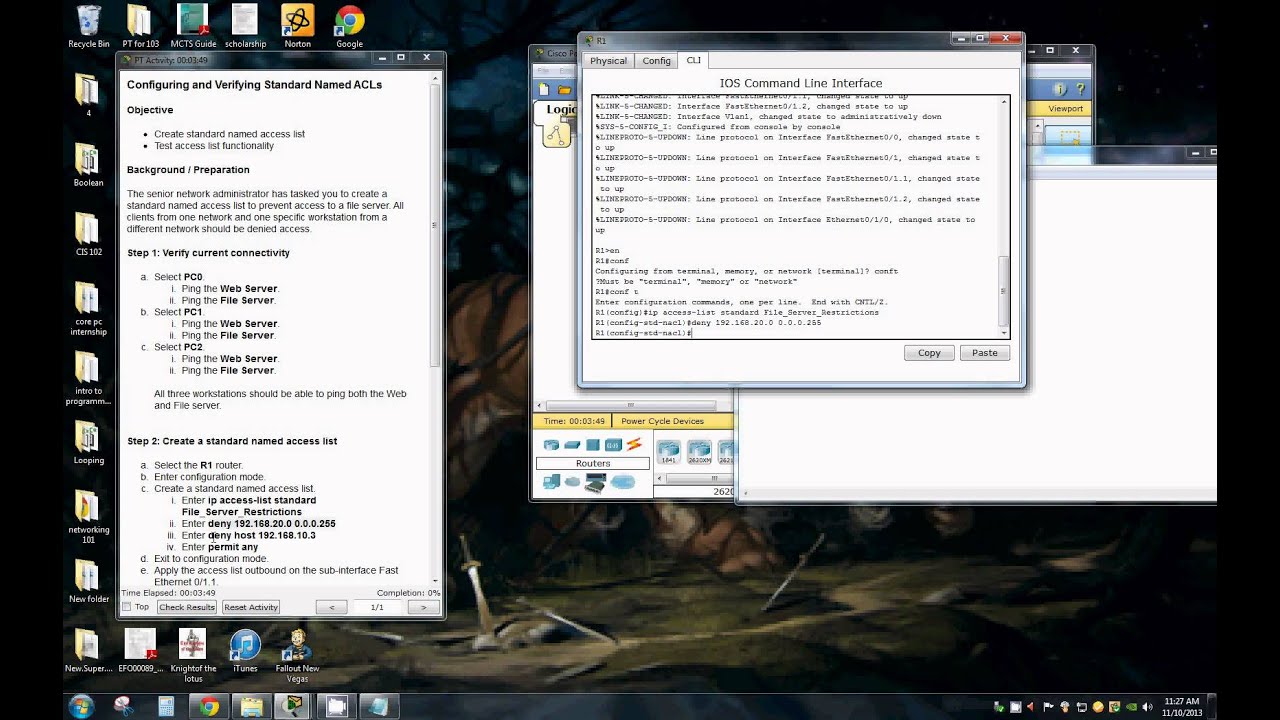 Configuring and Verifying Standard Named ACLs