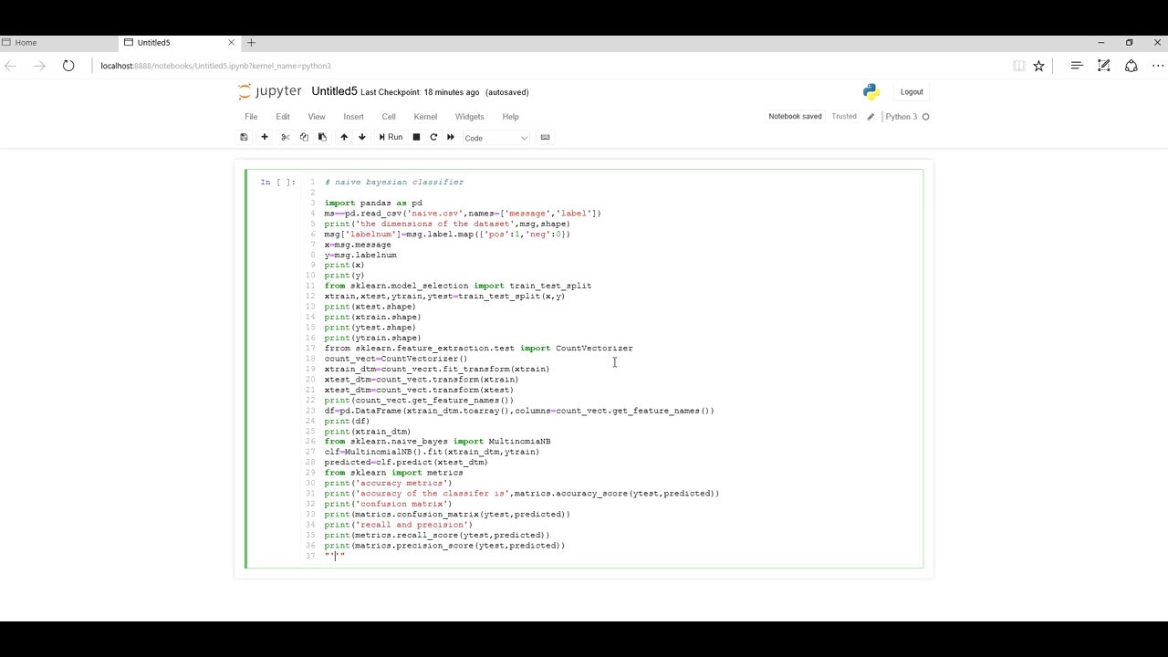 vtu ml lab 6th program