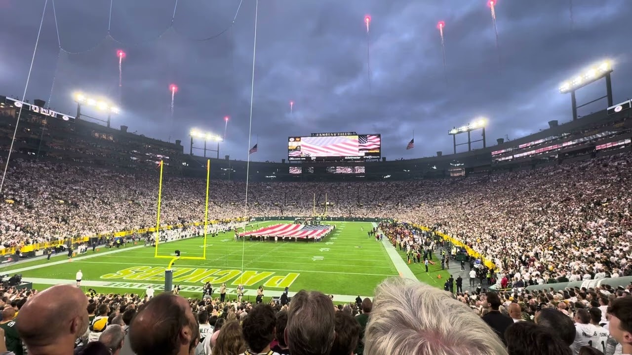 Packers TNF National Anthem - 9/11/2025 #usa #flyover 