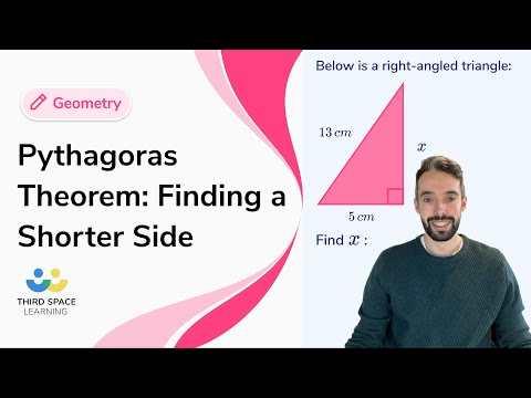 Pythagoras Theorem: Finding a Shorter Side | GCSE Maths | Third Space Learning