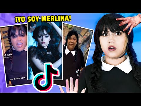 MERLINA CHALLENGE ☂️ | REACCIÓN a TRENDS de TIK TOK 😅
