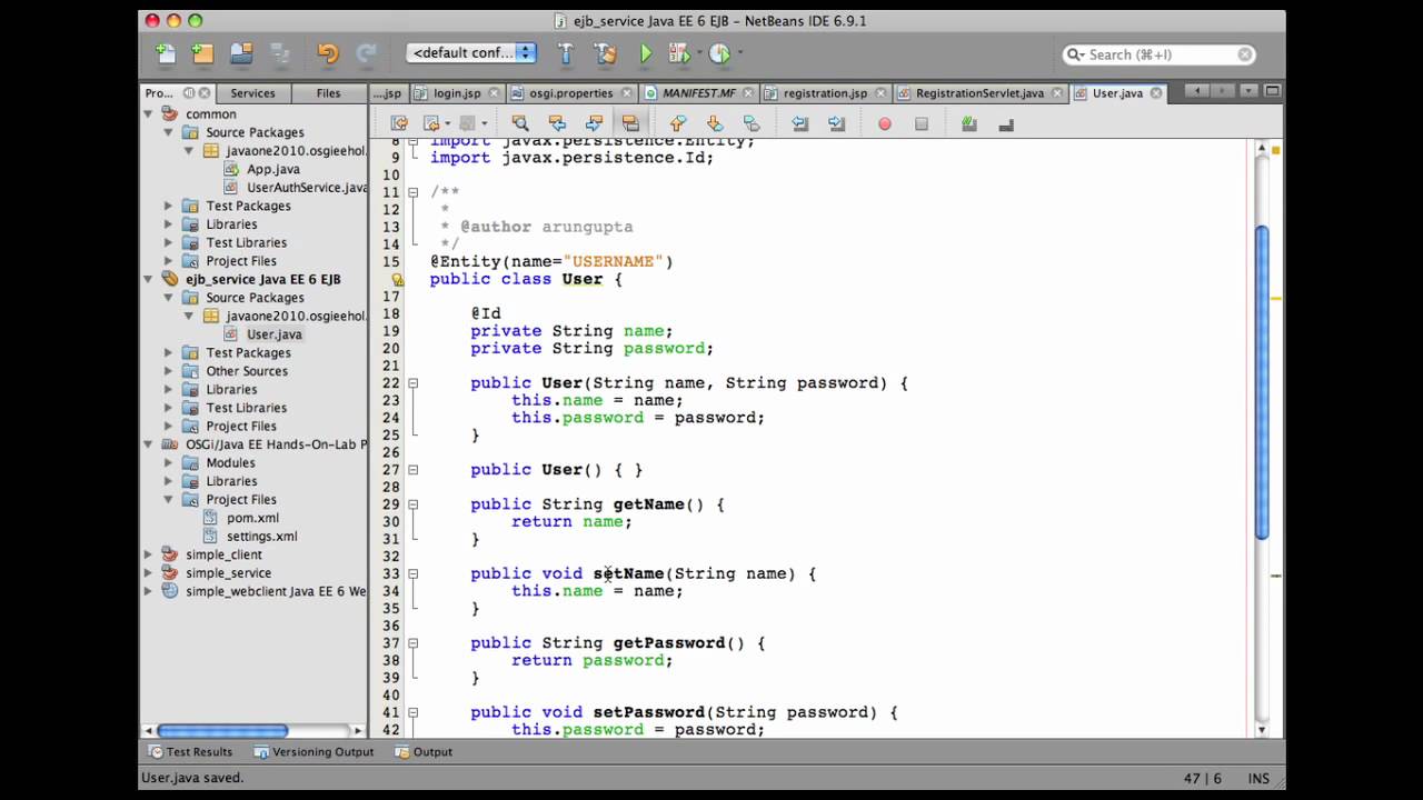 Part 5 of 6: OSGi-enabled Java EE Applications - Client OSGi bundle invoking EJB service