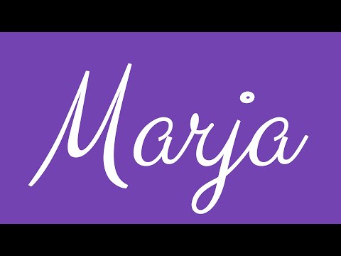 Learn how to Write the Name Marja Signature Style in Cursive Writing