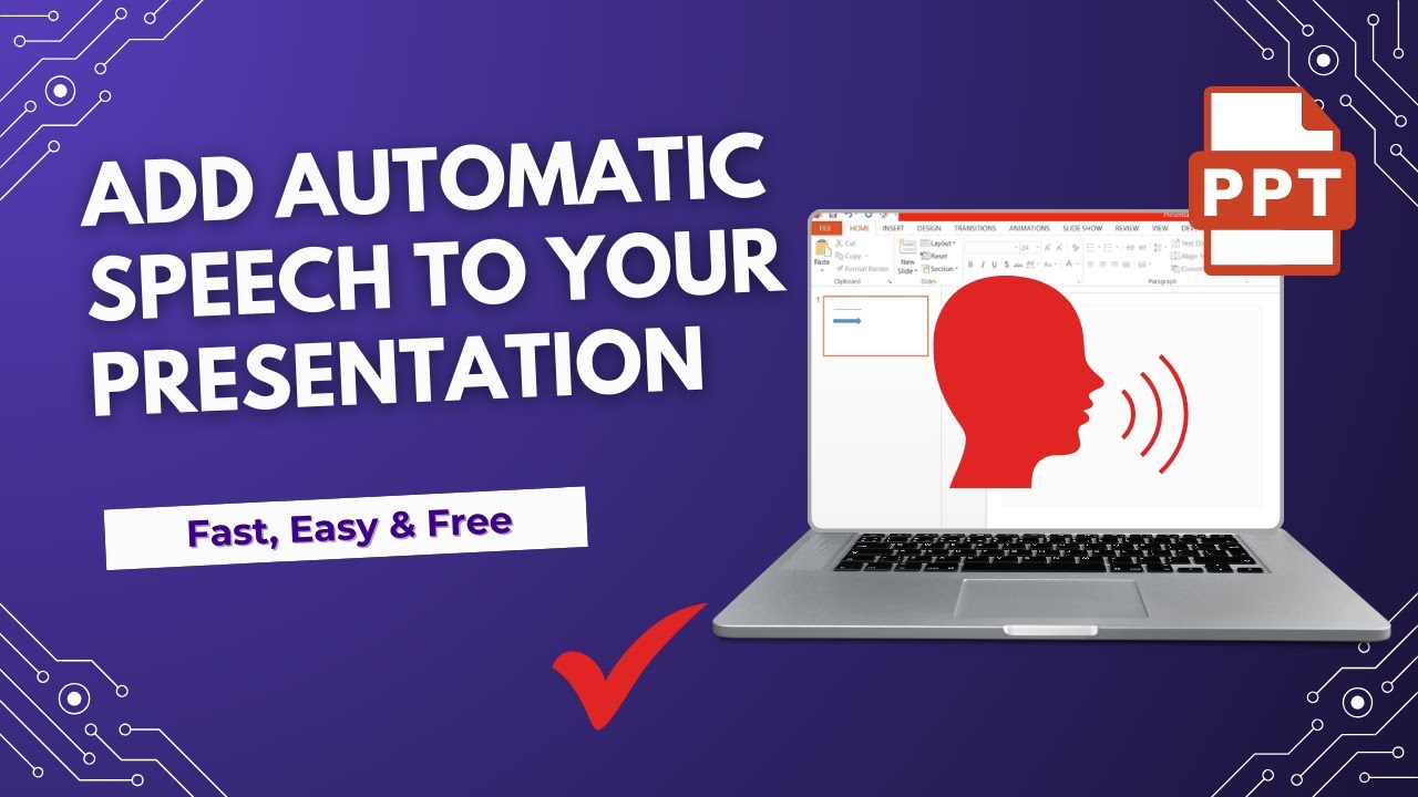 How to Add Automatic Speech (TTS) in PowerPoint | Convert Text to Speech (Step-by-Step 2025)