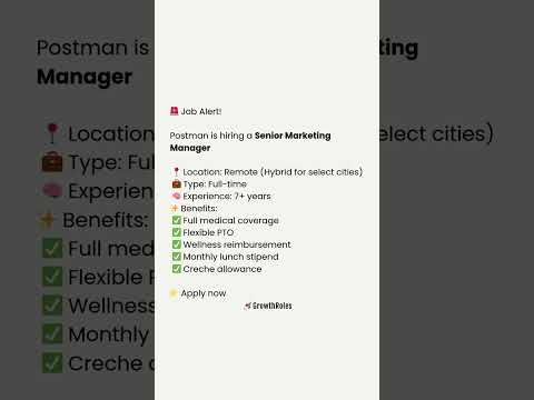 Senior Marketing Manager Jobs | GrowthRoles