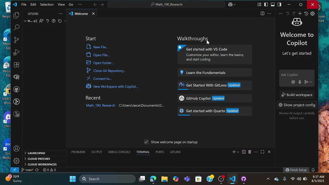 Setting up VS Studio and Github