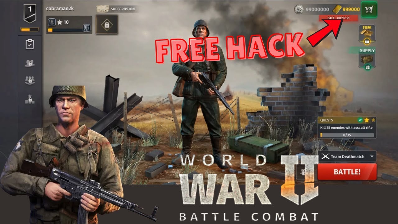 World War 2 Battle Combat Get Unlimited Money - New Version Hack for Mobile