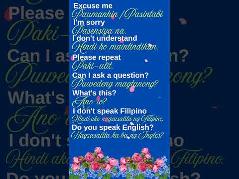 Polite Filipino Phrases for Travelers. #FilipinoVocabSeries
