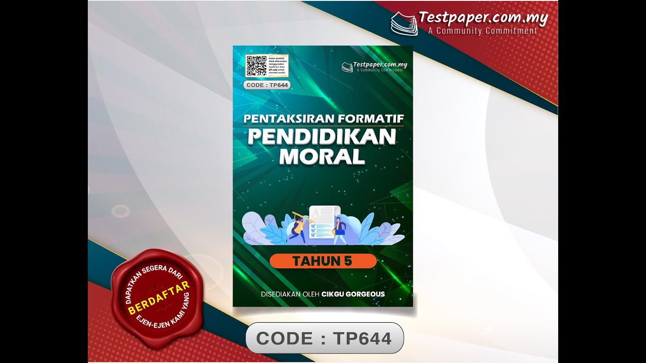 1 SET MODUL PENTAKSIRAN FORMATIF PENDIDIKAN MORAL TAHUN 5