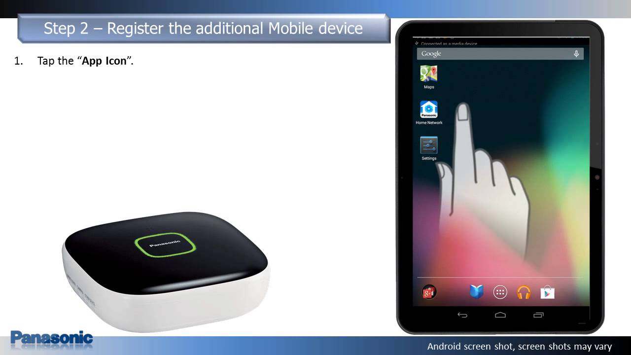 Panasonic - Home Network Bundles - KX-HNB600 - How to register additional Android mobile devices.
