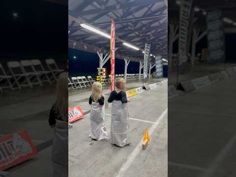 Potato sack drag racing! #explore #funny #racing