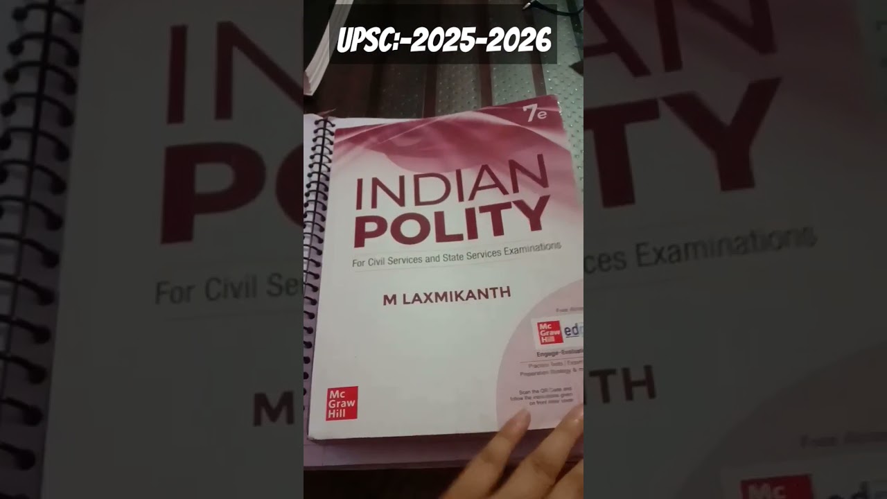 UPSC:-Indian polity by M Laxmikanth for2025-26#upsc#books #aspirants#polity#india