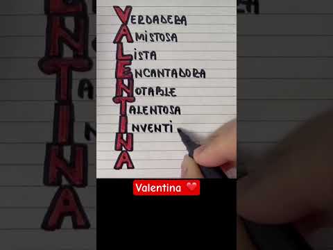 Significado del nombre VALENTINA #nombre #significado #valentina