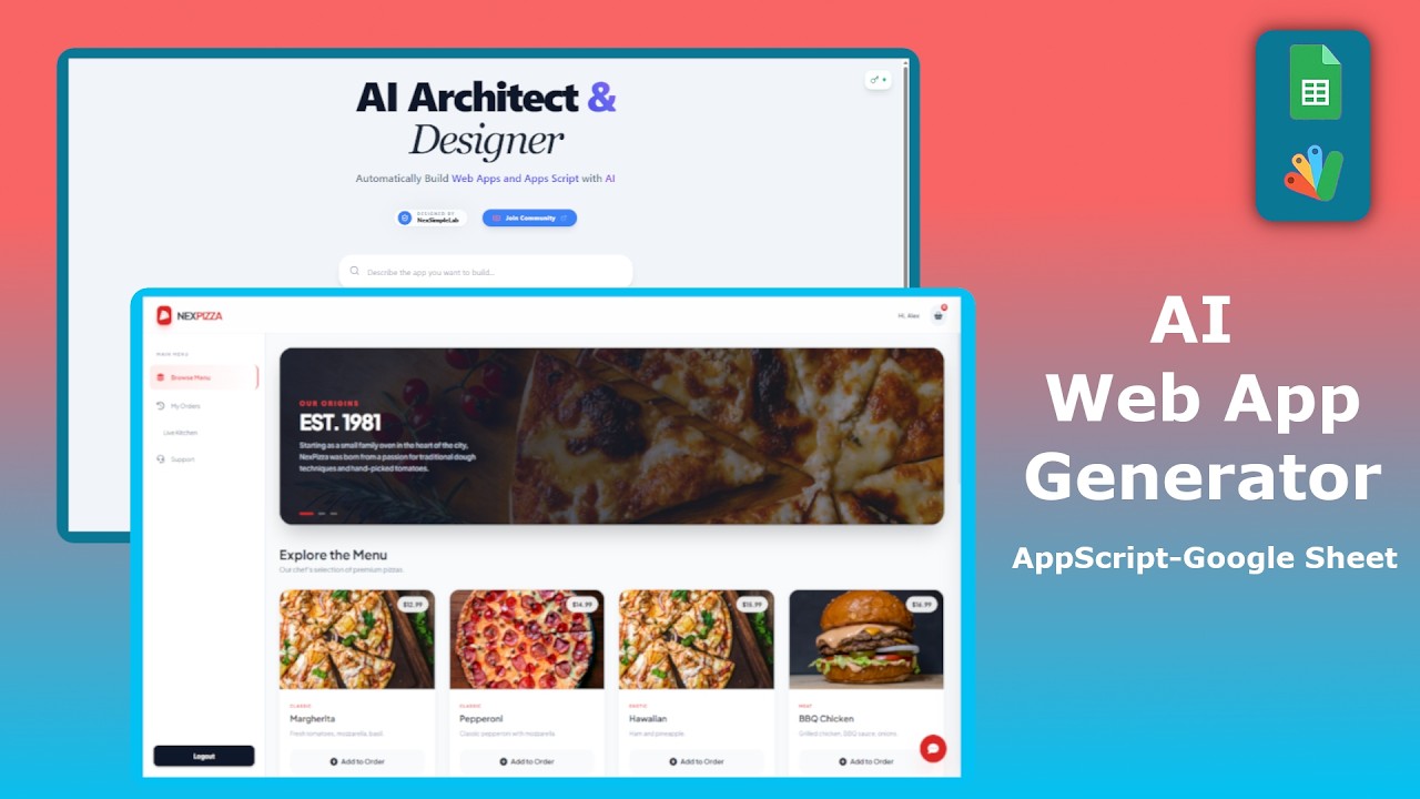 AI Web App Generator: Build Web Apps with Google Sheets & Apps Script