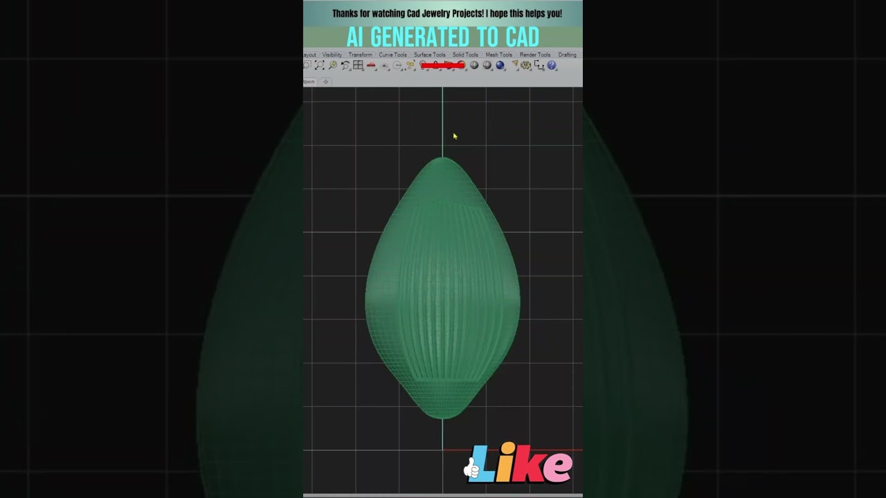 AI Generated Jewelry to CAD! Tutorial on Matrix9 and Rhinoceros #Rendering   #jewelrydesigner  #AI