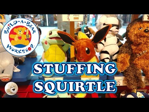 STUFFING POKEMON SQUIRTLE BUILD A BEAR WORKSHOP IN STORE SHOPPING BUILDABEAR AT MALL TRANSFORMERS