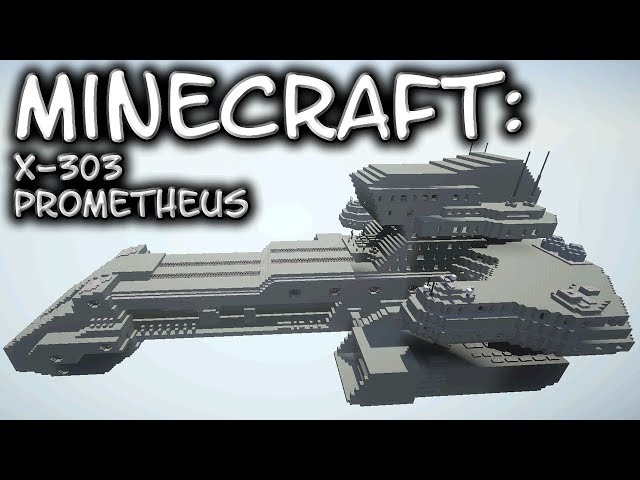 Stargate SG-1 X-303 Prometheus Battle Cruiser Minecraft Map