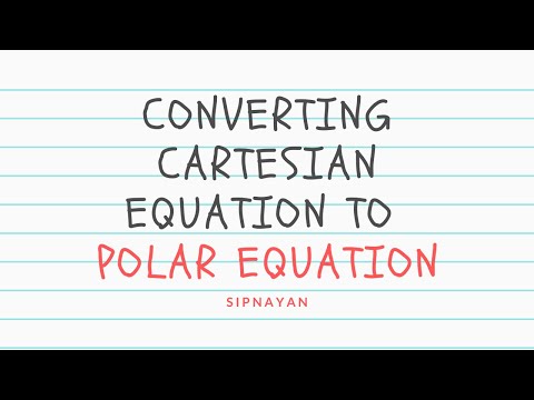 TAGALOG: CARTESIAN EQUATION TO POLAR EQUATION