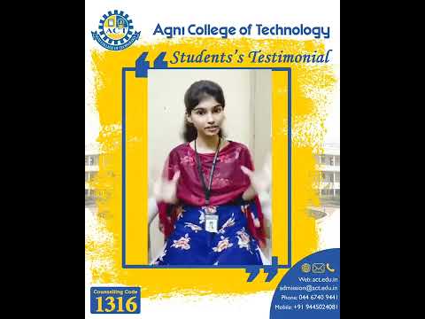 Agni College of Technology (ACT), Chennai - Admission 2026, Fees ...