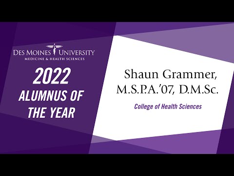 Shaun Grammer, M.S.P.A.'07, D.M.Sc. - 2022 CHS Alumnus of the Year