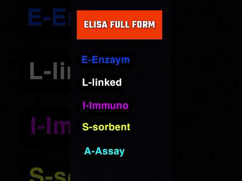 Biochemistry Elisa full form ##Bsc nursing //doctor of nursing