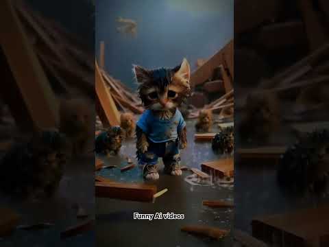 hard working cat โ๏ธ๐ฑ#aifunnyvideo #funnyai #aianimalvideo #remix