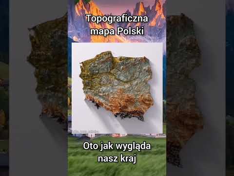 Topograficzna mapa Polski