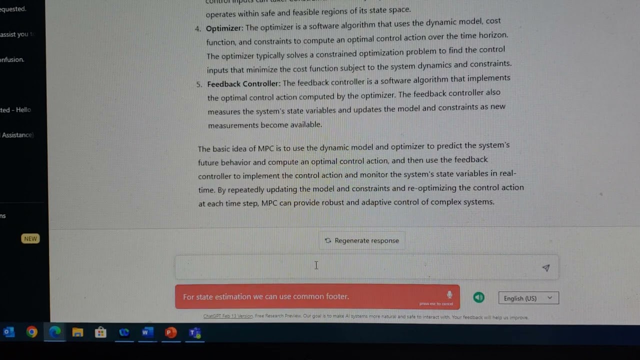 Beginner's Talk with ChatGPT:  Model Predictive Control (MPC)