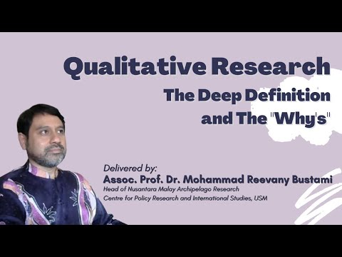 Qualitative Research: The Deep Definition and The Why's