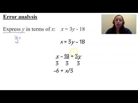 Error Analysis Solving Multivariable Equations with 2 steps