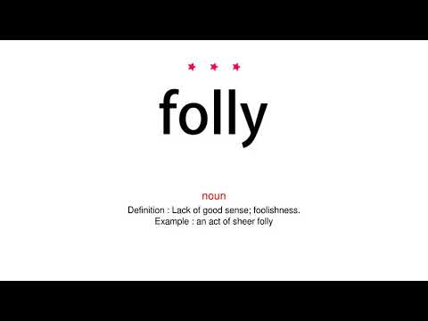 How to pronounce folly - Vocab Today