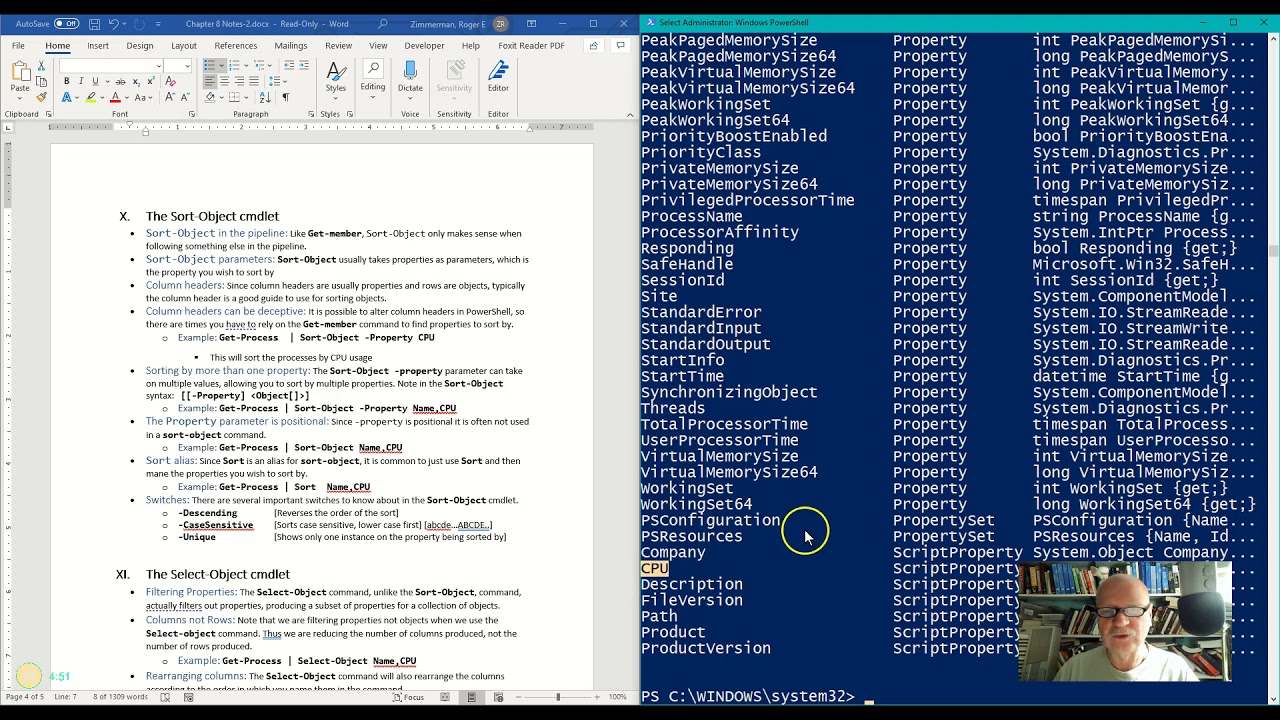 Powershell sort-object command