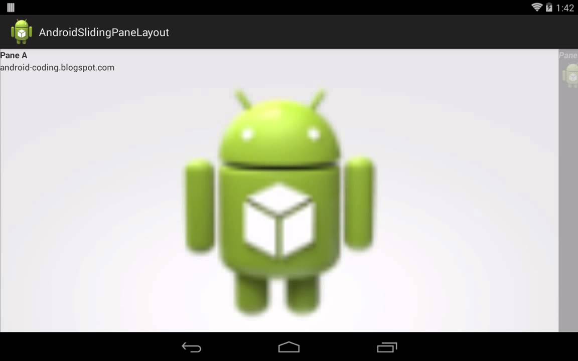 Android SlidingPaneLayout example