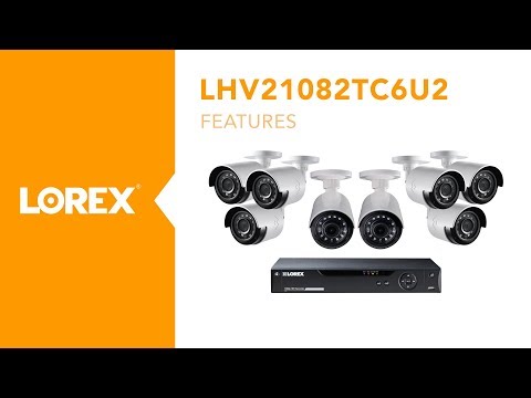 Lorex by FLIR - LHV21082TC6U2 8 Channel HD Security Camera System With Ultra Wide Viewing
