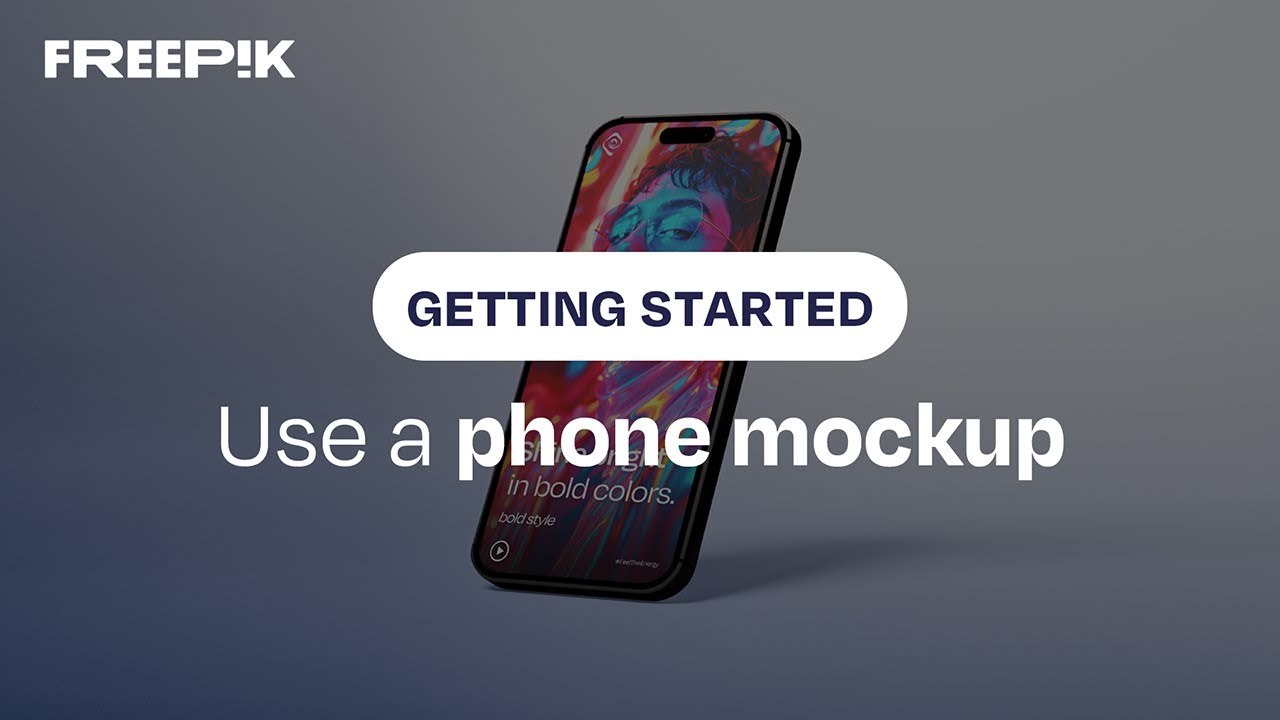 How to get a mobile phone mockup design using AI | Freepik Getting Started