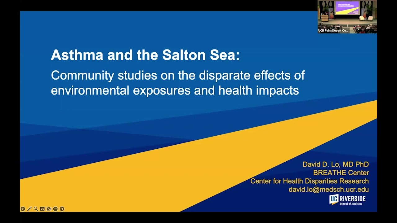 UCRSOM Health & Wellness Series, UCR Palm Desert David Lo, PhD, Keziyah Yisrael, PhD candidate