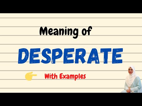Daily vocabulary | Desperate Meaning | Vocabgram