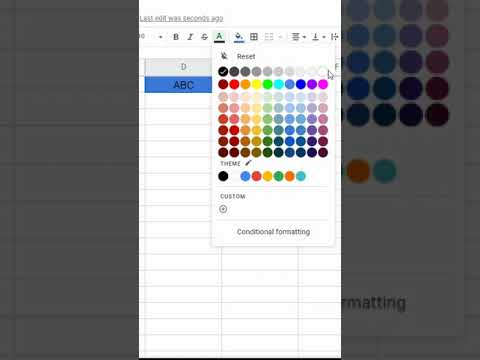 Change Text Color and Background in Google Sheets